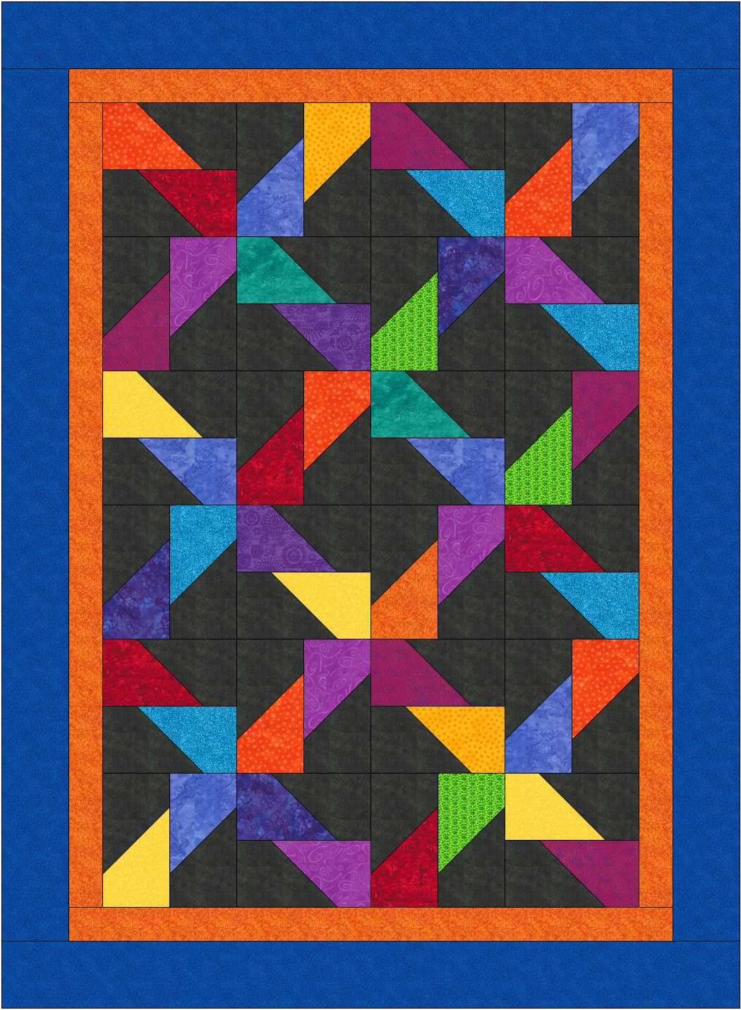 Quilt Patterns: Jagged X single quilt